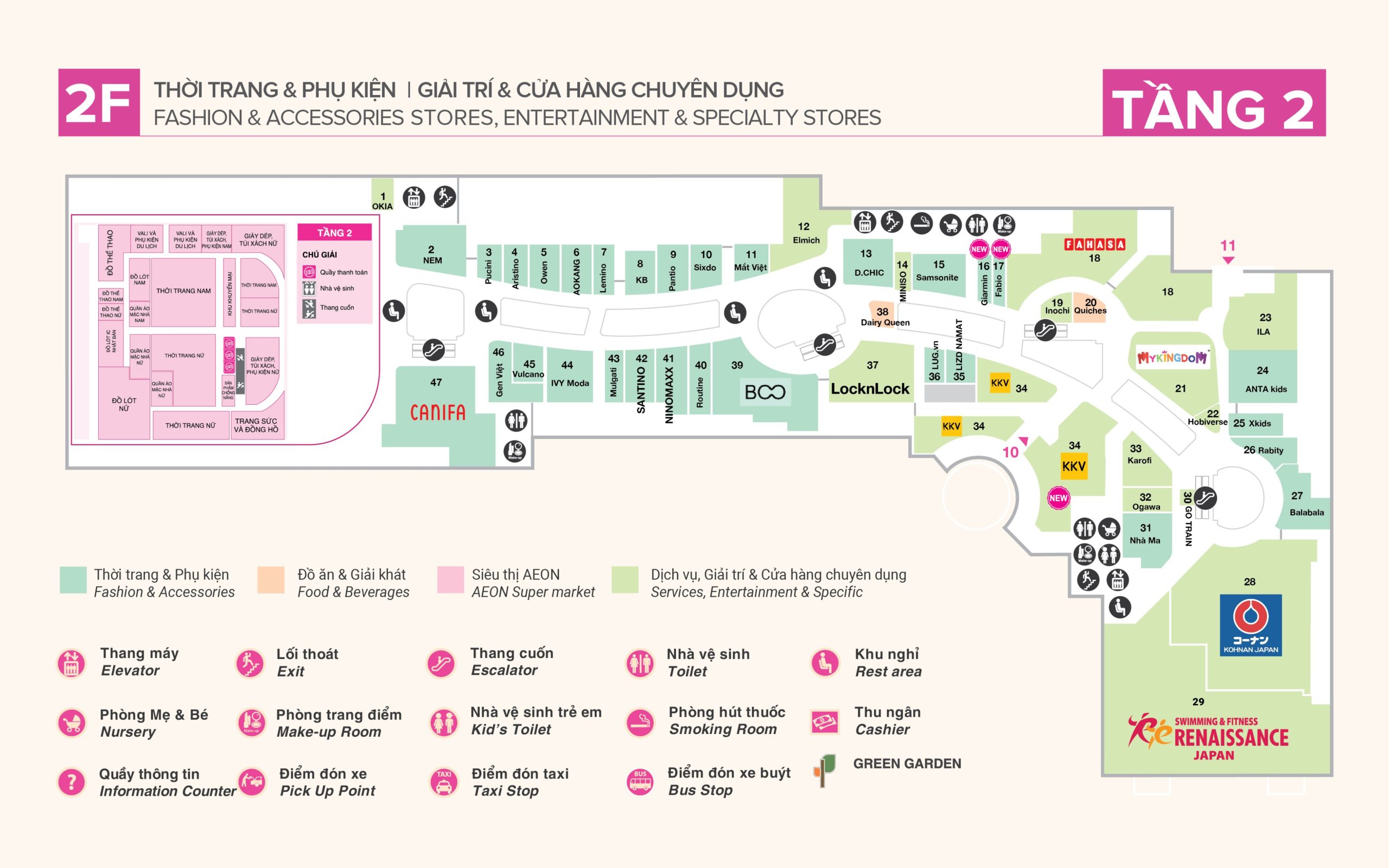 Floors – AEON MALL Long Biên